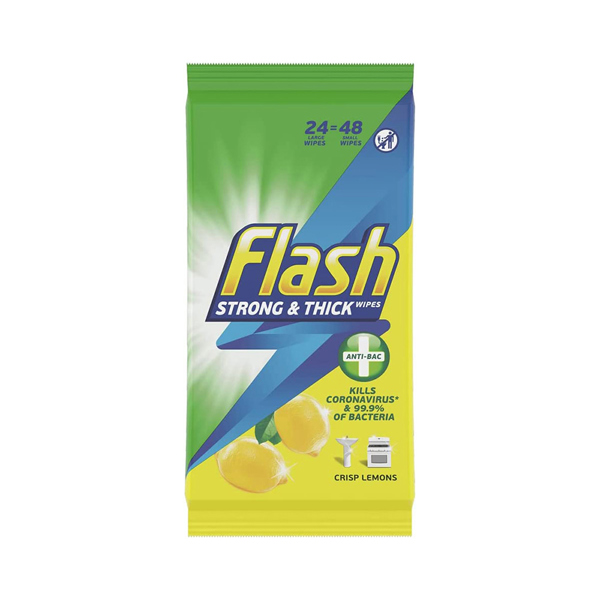 Flash Anti-Bac Wipes (8 x Pack of 24) | Quick Delivery