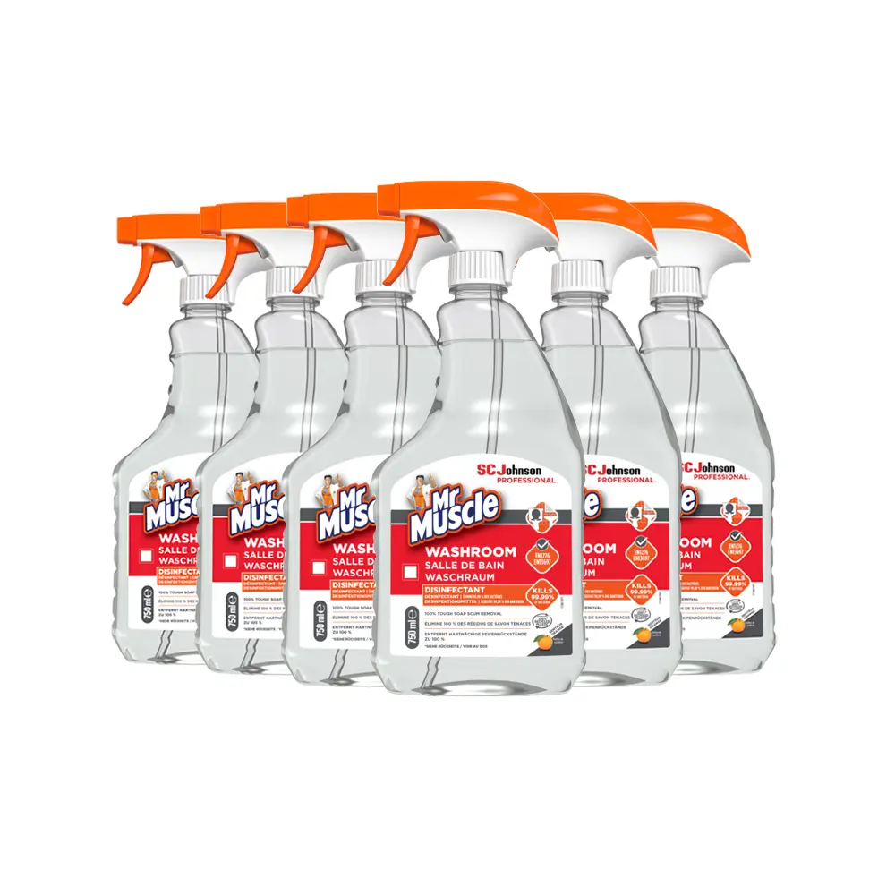 Mr Muscle Washroom Cleaner (6 x 750ml) | Quick Delivery