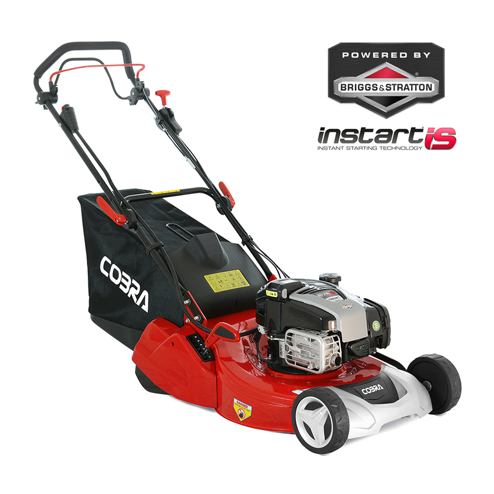 Cobra RM513SPBI 51cm B&S Petrol Rear Roller Lawn Mower (Self Propelled ...